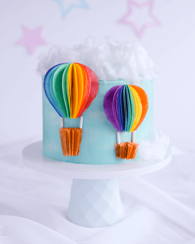 Odlotowy tort z balonami - oryginalna dekoracja z papieru waflowego ...